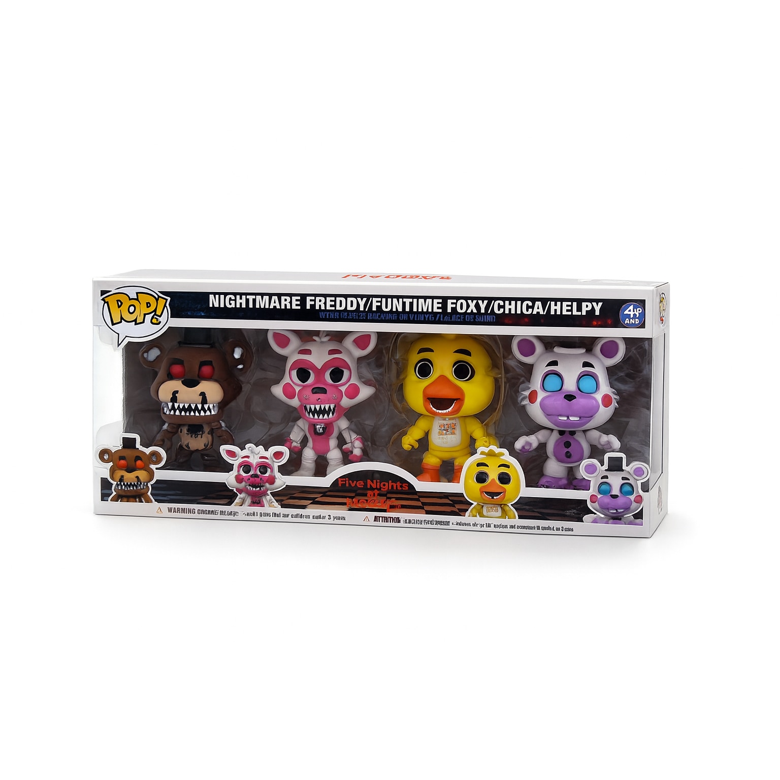 Set 4 figurine personaje horror – Nightmare Freddy, Funtime Foxy, Chica ...
