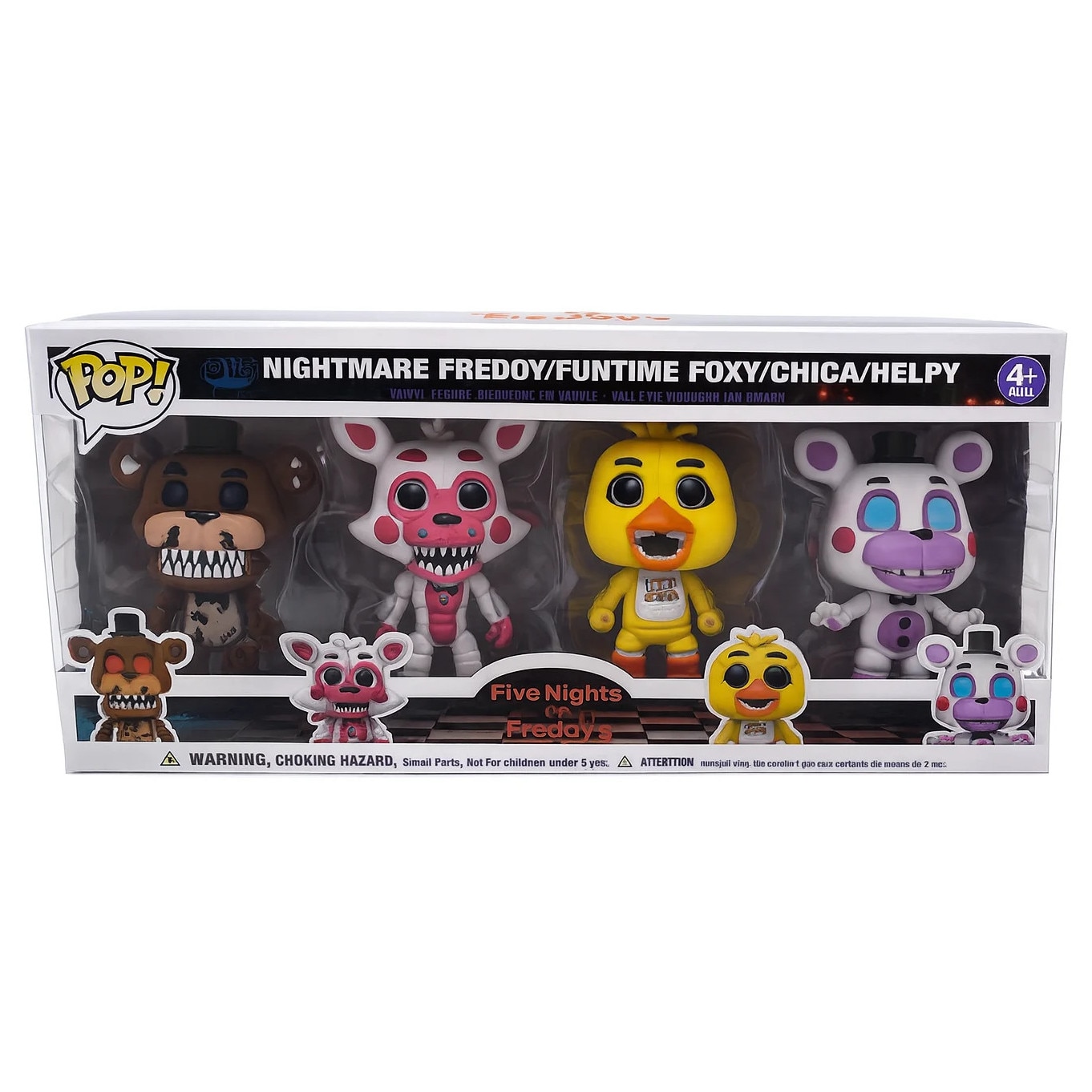 Set 4 figurine personaje horror – Nightmare Freddy, Funtime Foxy, Chica ...