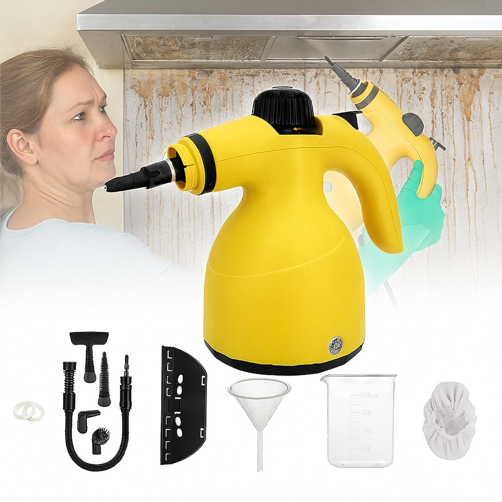 Aparat de Curatare cu Aburi, Mop Steamer cu Accesorii, Curata Zone Greu ...