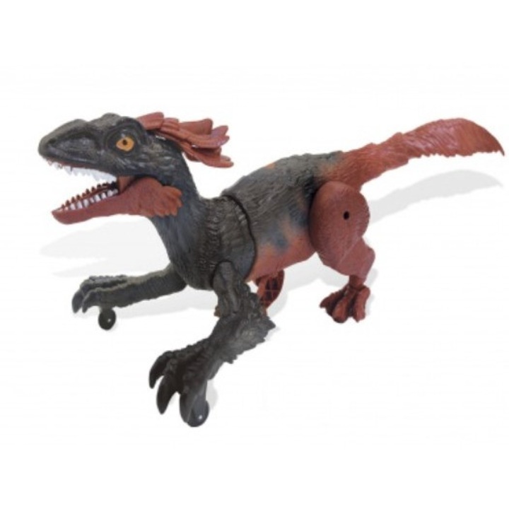 Jucărie interactivă Dinozaur Pyroraptor cu radiocomandă, roșu, 16x18x40 ...
