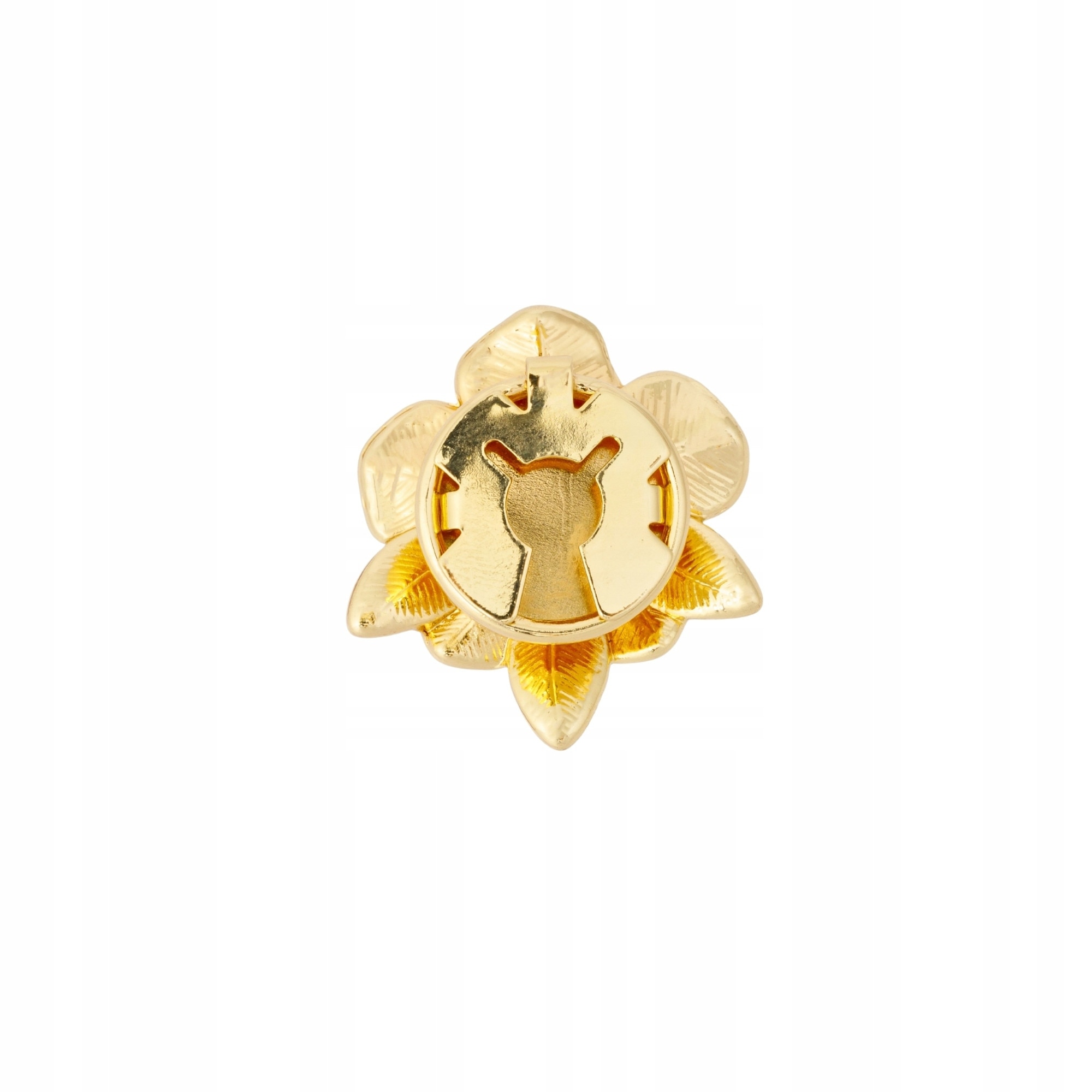 Buton decorativ Little Angel floare neagră cu frunze verzi, detalii ...