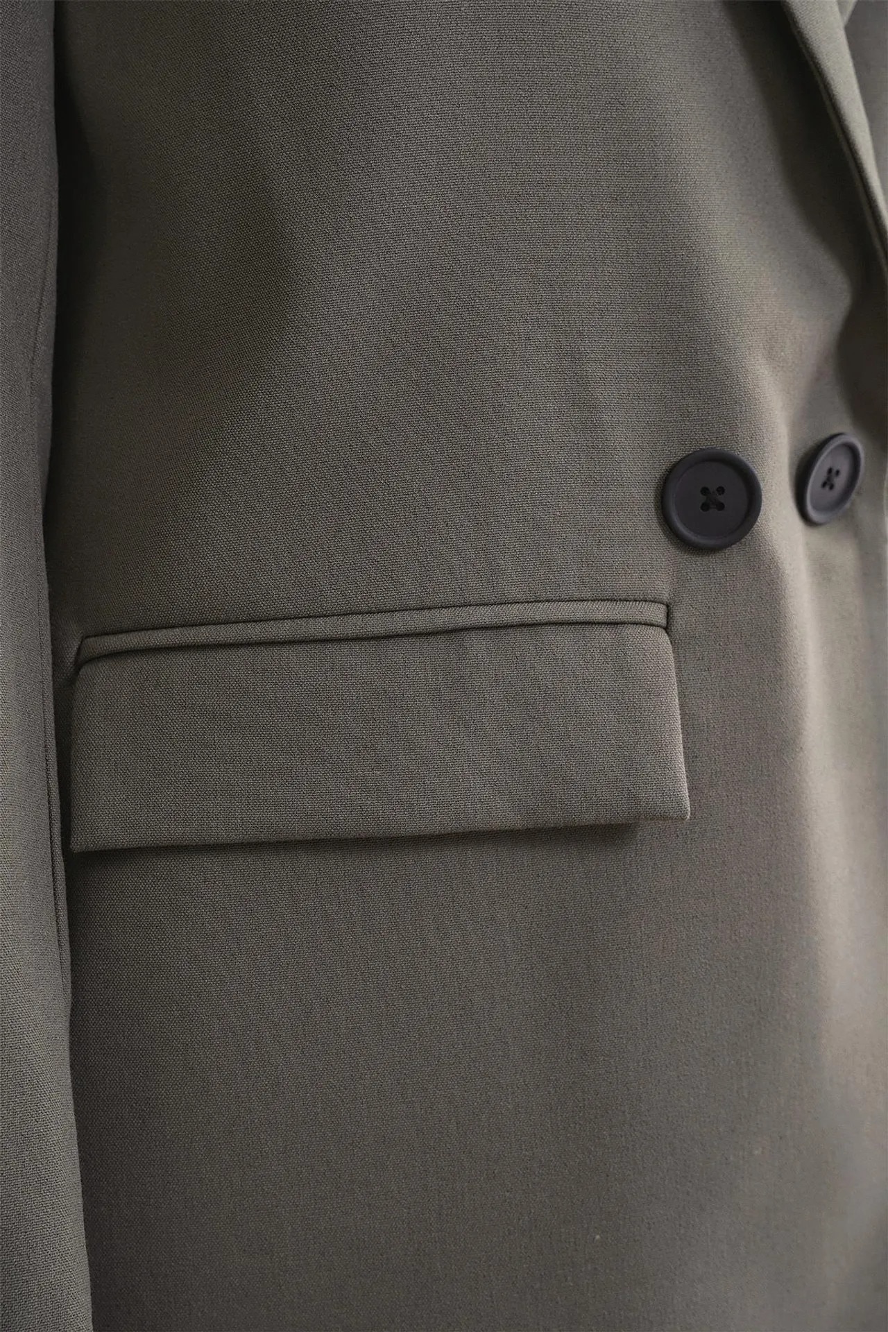 Sacou dama, Mixray, cu maneca lunga, verde kaki, textil, L INTL - eMAG.ro