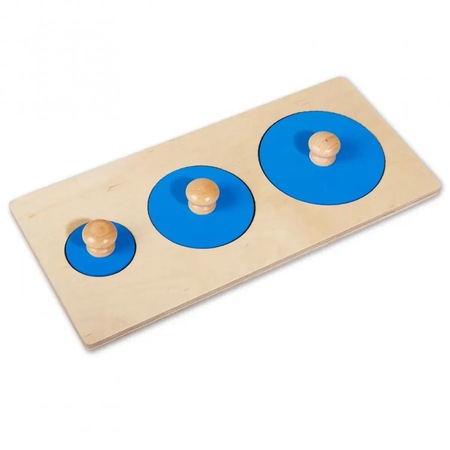 Puzzle Lemn MicoStore Montessori Forme Geometrice Cercuri Albastre ...