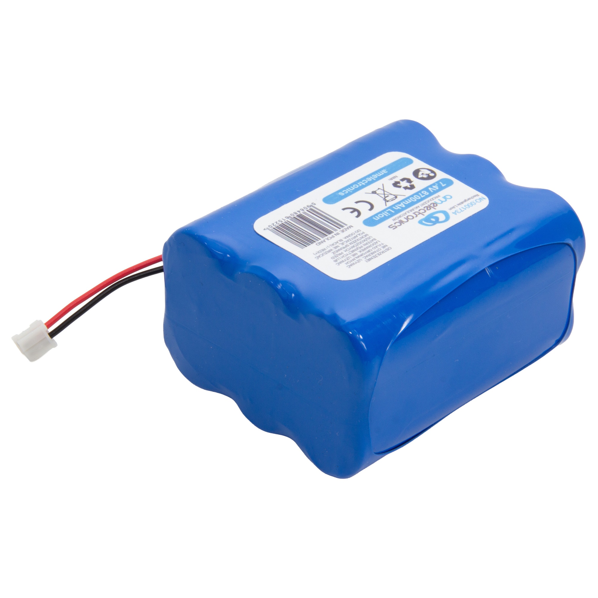 Батерия Li-Ion 7.4V 8700mAh с BMS 5A за фенери, AM Electronics ...