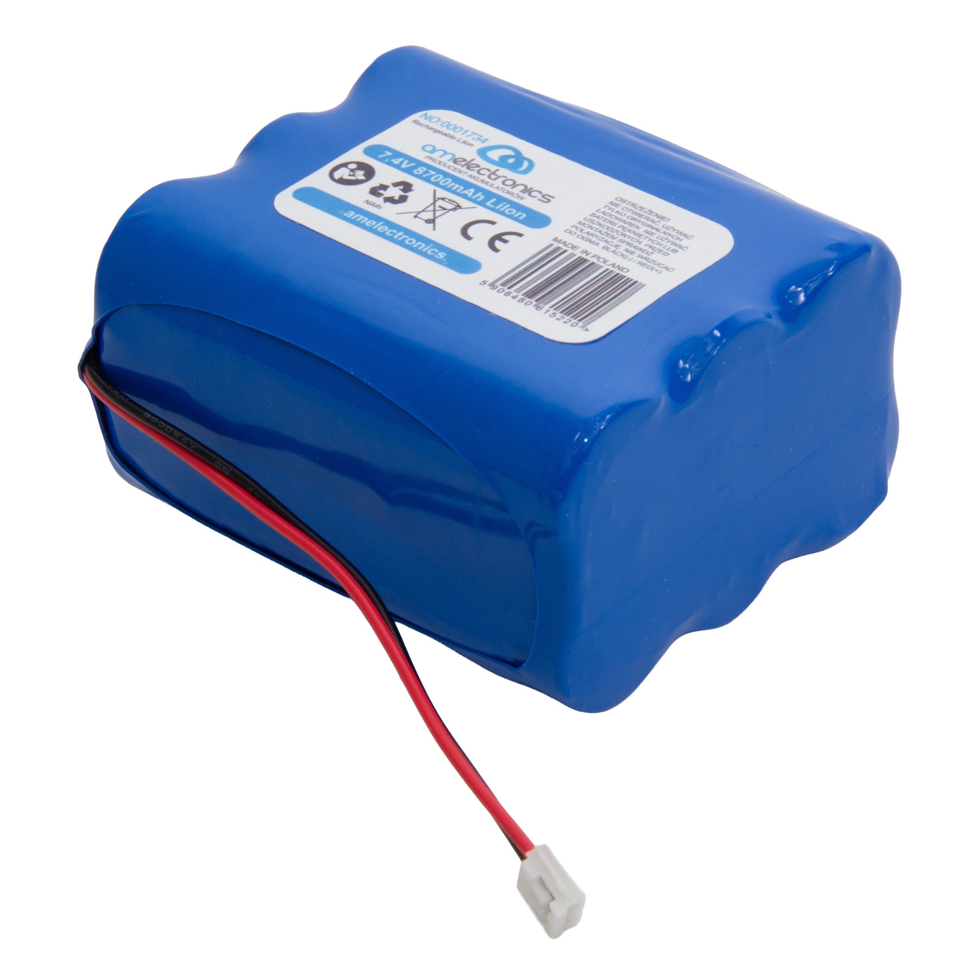 Батерия Li-Ion 7.4V 8700mAh с BMS 5A за фенери, AM Electronics ...