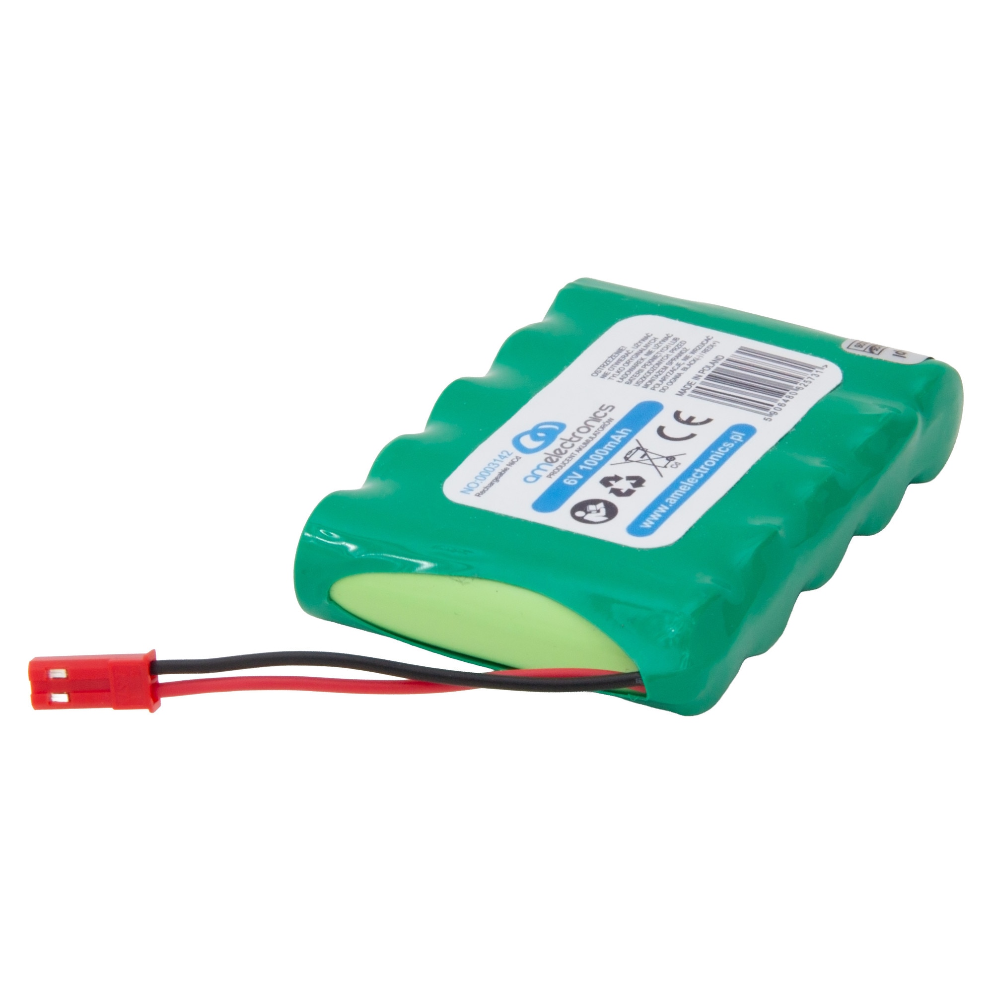 Acumulator R/C AM Electronics 6V 1000mAh NiCd SYP-2P 14,69x52x72,30mm ...