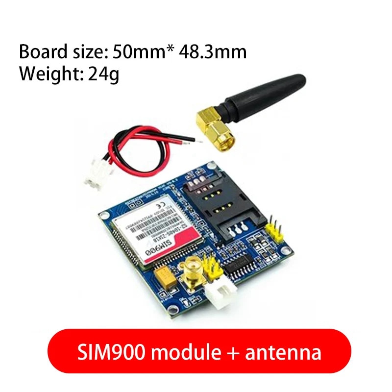 Modul de control SIM900A, antenă GSM, cablu de alimentare, 5V ...