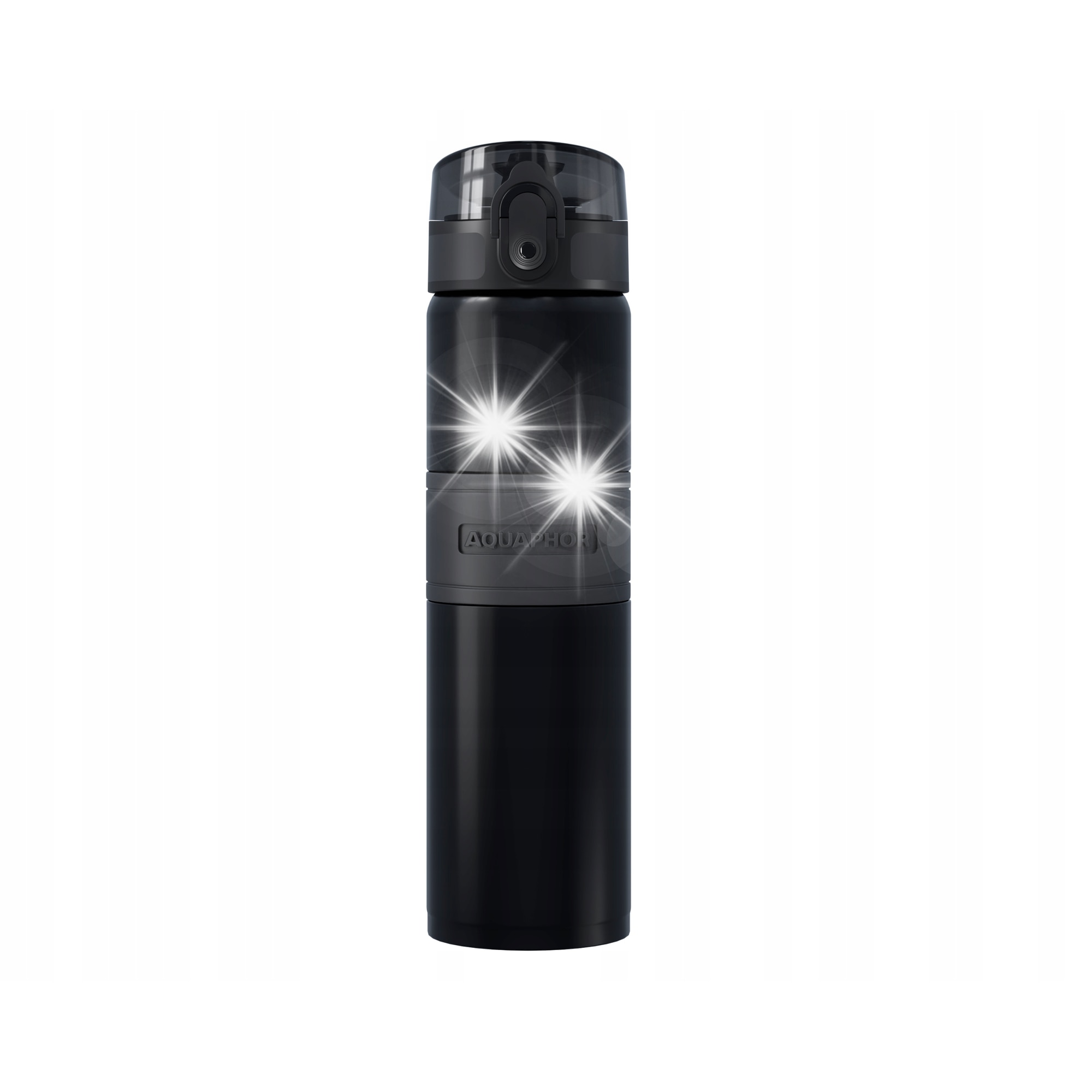 Butelca filtranta termica Aquaphor City COOL 0,5l, inox, neagra, cu ...