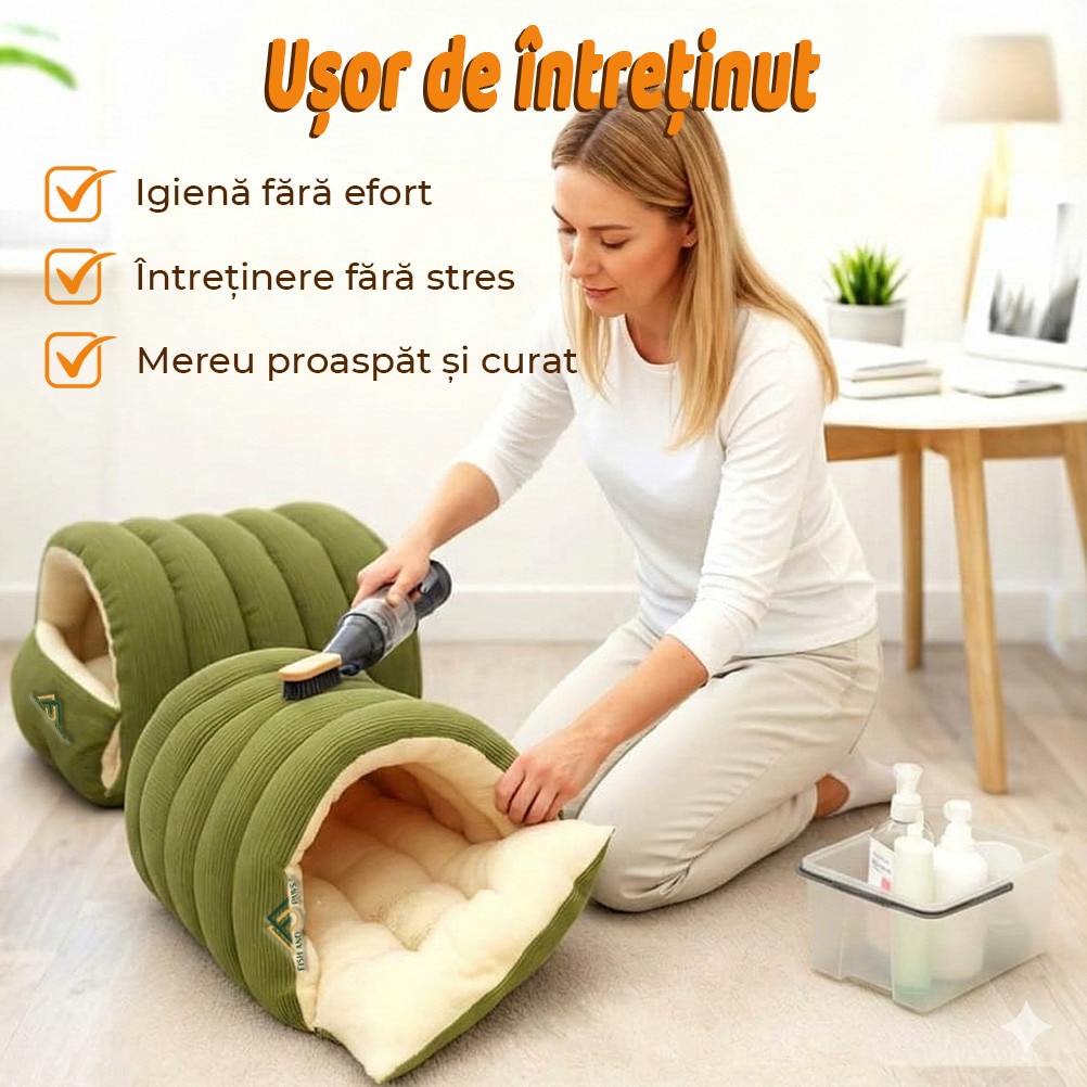 Culcus Pentru Caini si Pisici, Fish & Paws ® Pat Tip Pestera pentru ...
