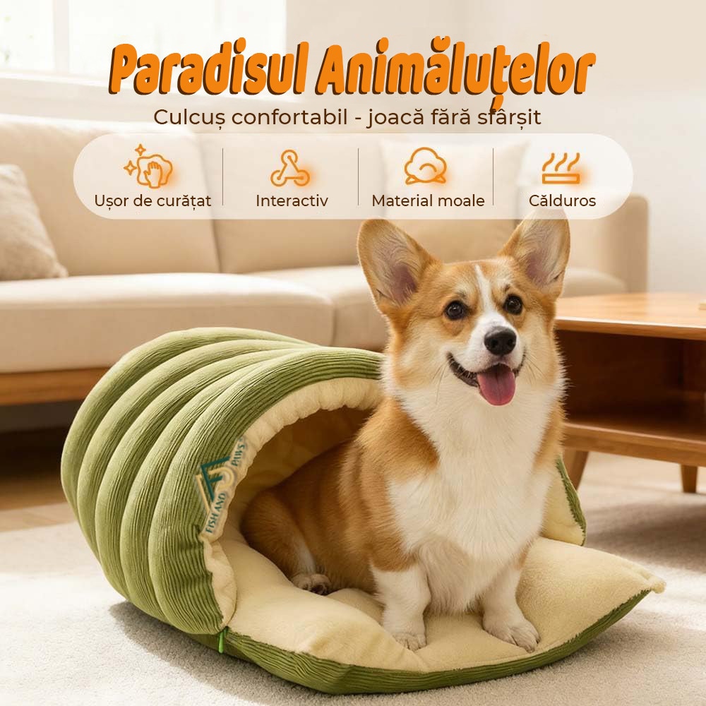 Culcus Pentru Caini si Pisici, Fish & Paws ® Pat Tip Pestera pentru ...
