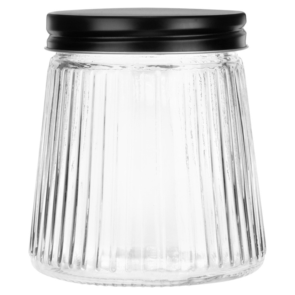 Recipient pentru produse vrac Vilde, 700 ml, sticla, capac metalic ...