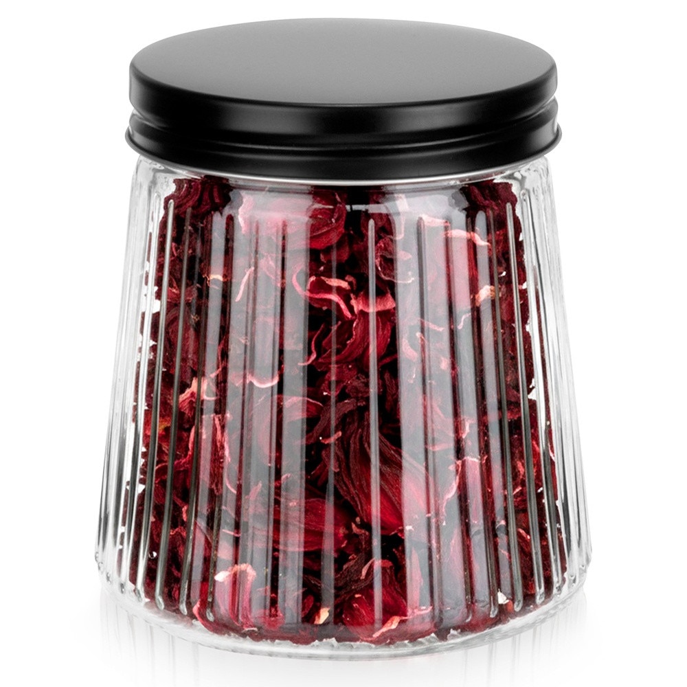 Recipient pentru produse vrac Vilde, 700 ml, sticla, capac metalic ...