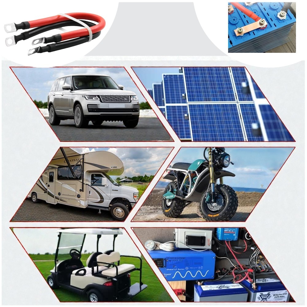 Cabluri Alimentare Baterie (2 Buc), Rosu si Negru, Cupru 100%, Lungime ...