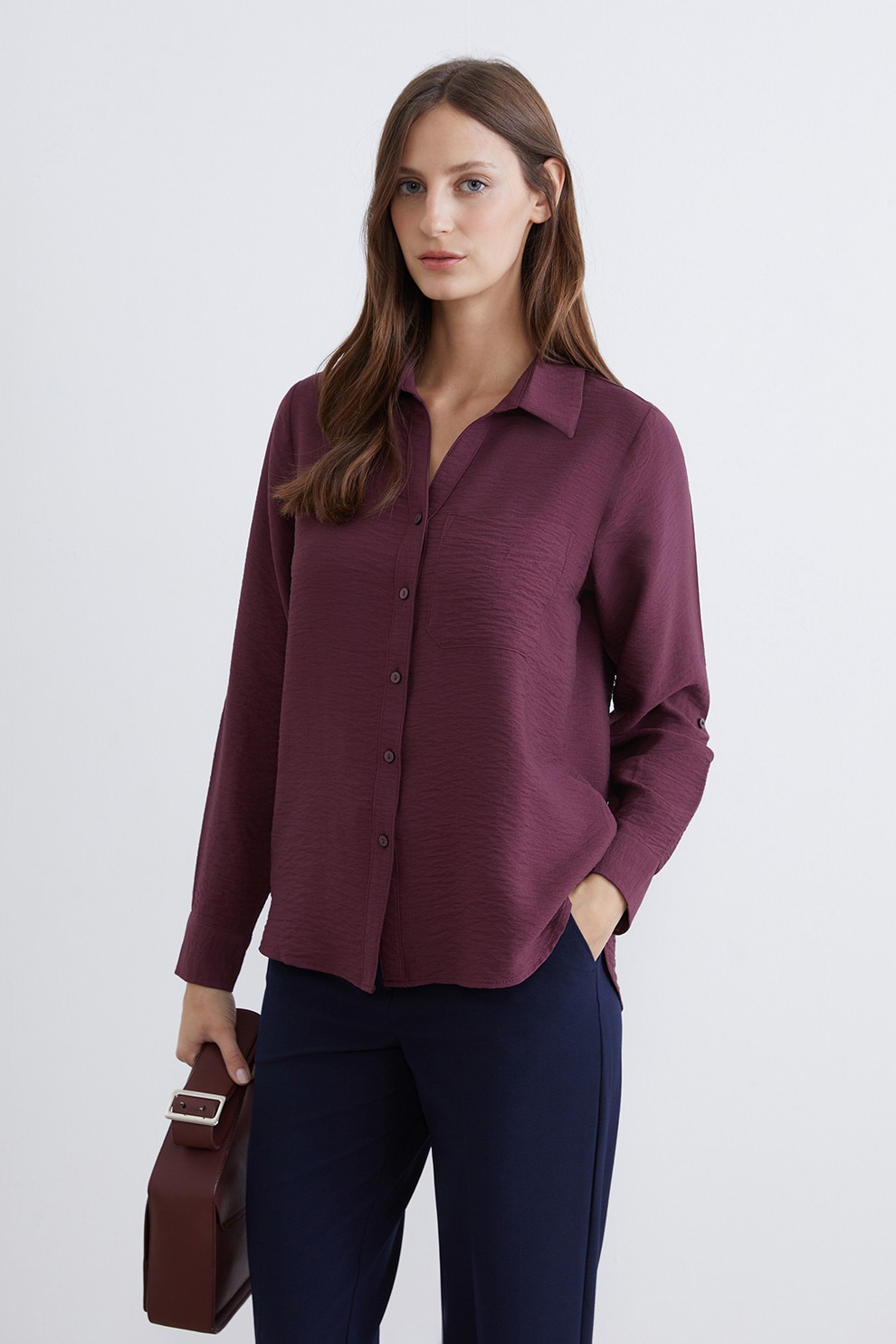 LC WAIKIKI, Camasa vaporoasa cu buzunar pe piept - eMAG.ro