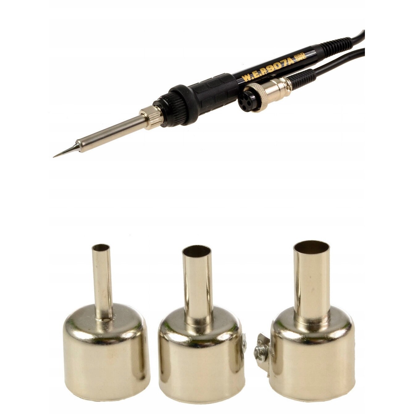 Pistolet suflanta aer cald cu statie de lipit HotAir WEP 852D+, set ...