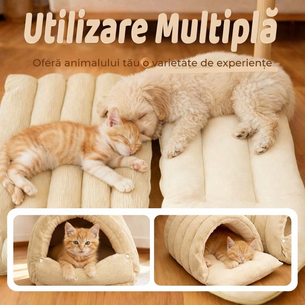 Culcus Pentru Caini si Pisici, Fish & Paws ® Pat Tip Pestera pentru ...