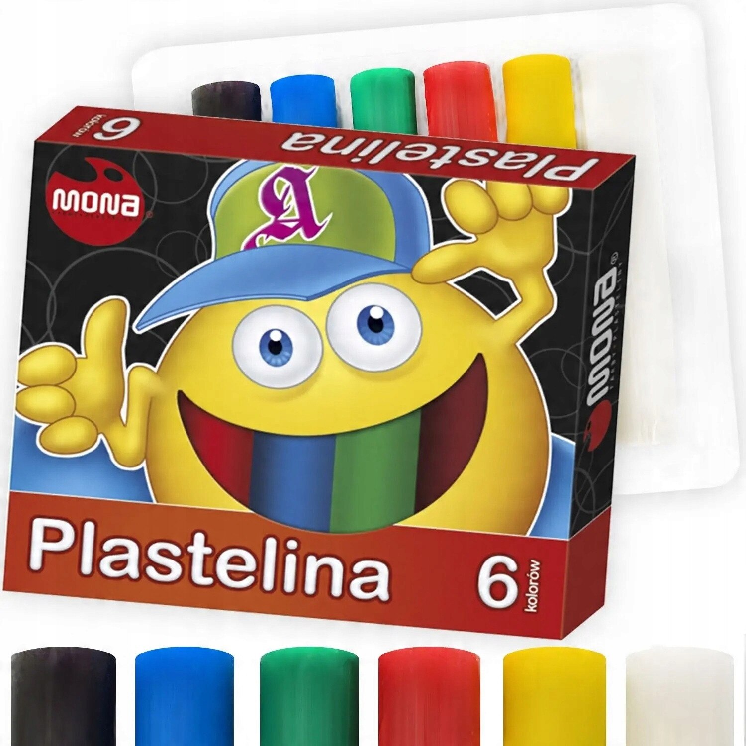 Set plastilină Mona, 6 culori, non-toxic, ușor de modelat, multicolor ...