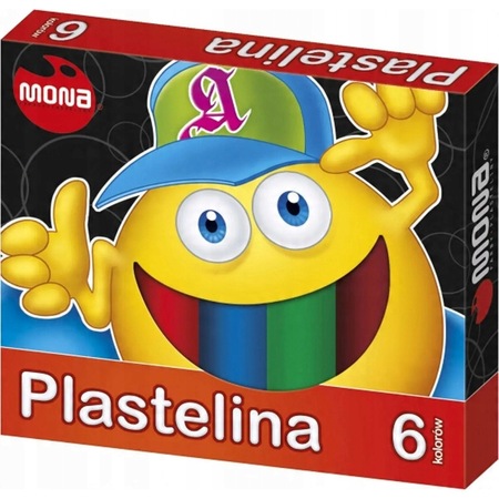 Set plastilină Mona, 6 culori, non-toxic, ușor de modelat, multicolor ...