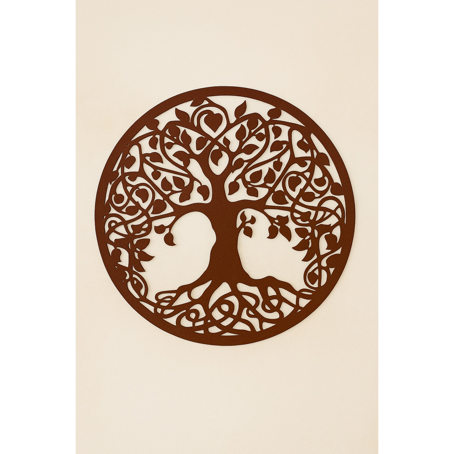 Tablou metalic „Pomul Vietii” – 40 cm, efect RUST (imita rugina ...