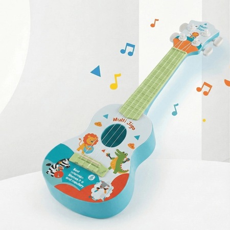 Chitara pentru Copii cu 4 Corzi, DrKala, Ukulele, Design cu Animale, 40 ...