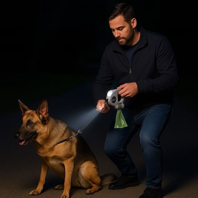 Lesa Automata 5 m cu Lanterna LED si Dispenser Pungi – Ideala pentru ...