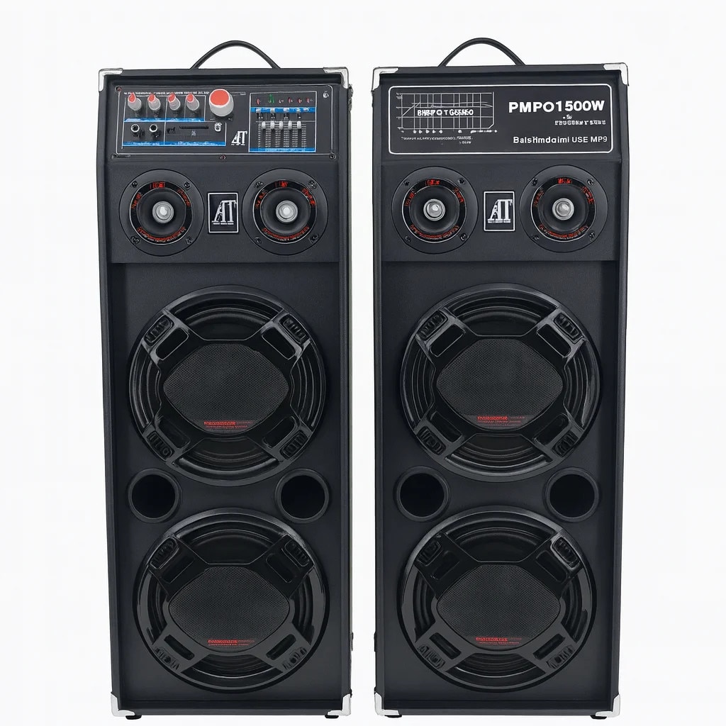 Boxe Profesionale AT Performance AT-2304, 1500W, Bluetooth, USB, set de ...