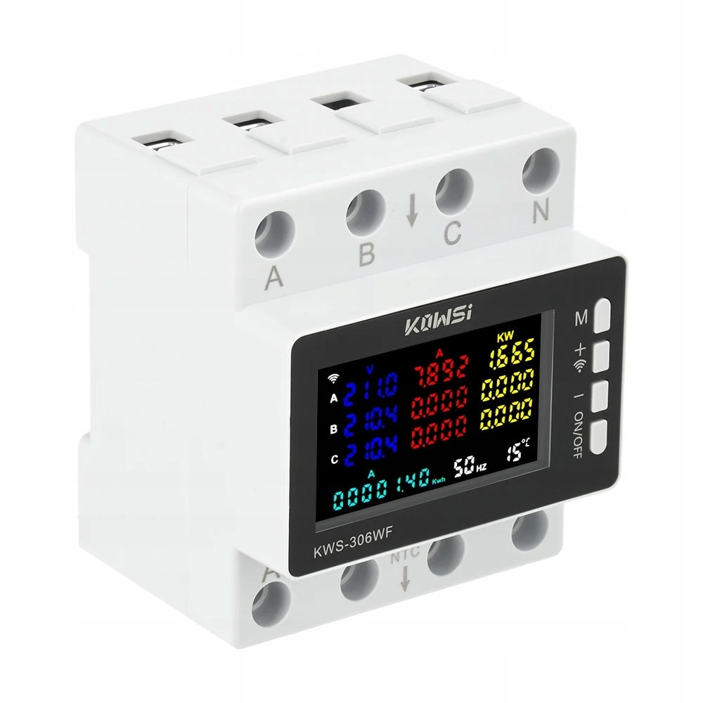 Contor inteligent energie KWS-306WF, WiFi, 85-290V, 80A, pentru montaj ...