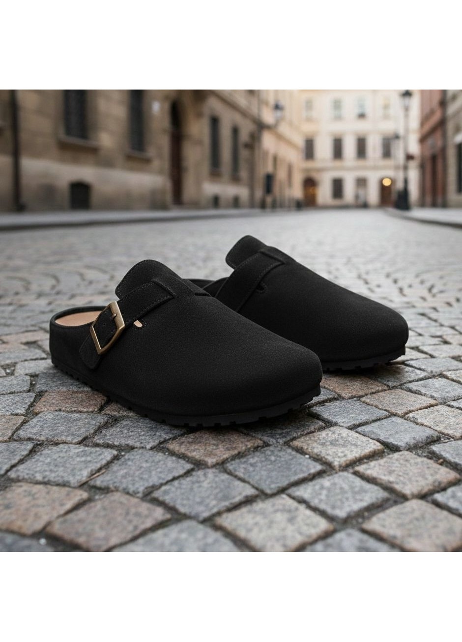 Slapi dama Permani, piele ecologica, negri, confortabili, casual, 37 EU ...