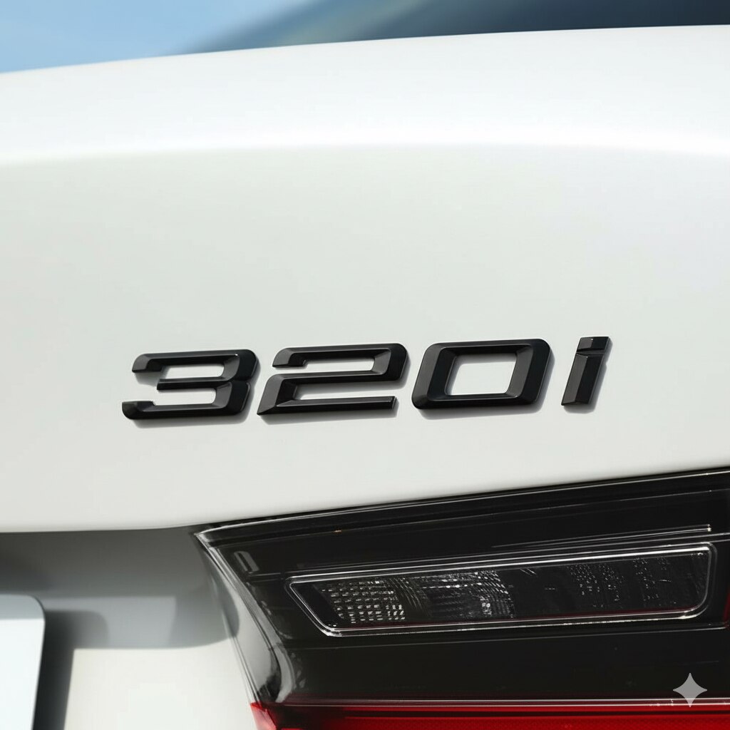 Emblema auto 3D Negru „3” pentru BMW – cifra/litera autoadeziva, ABS ...