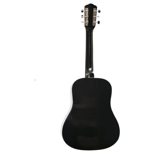 Chitara acustica, 6 corzi metalice, pentru incepatori si adulti, negru ...