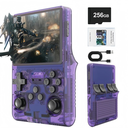 Consola de jocuri portabila Poisoon R40S PRO, 30000+ jocuri, ecran IPS ...