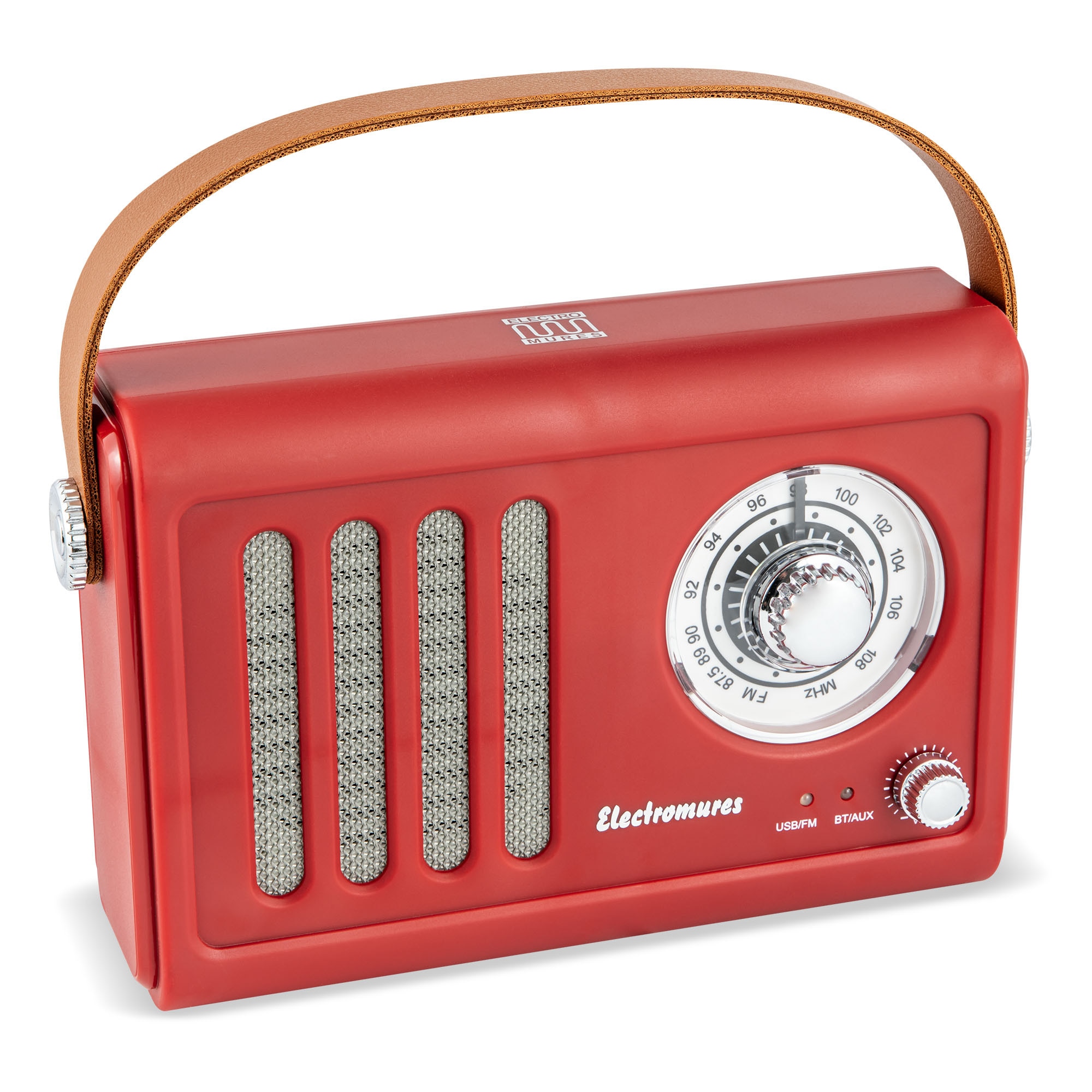 Radio retro cu difuzor Bluetooth Electromures EM 1006, 5V, Baterie ...