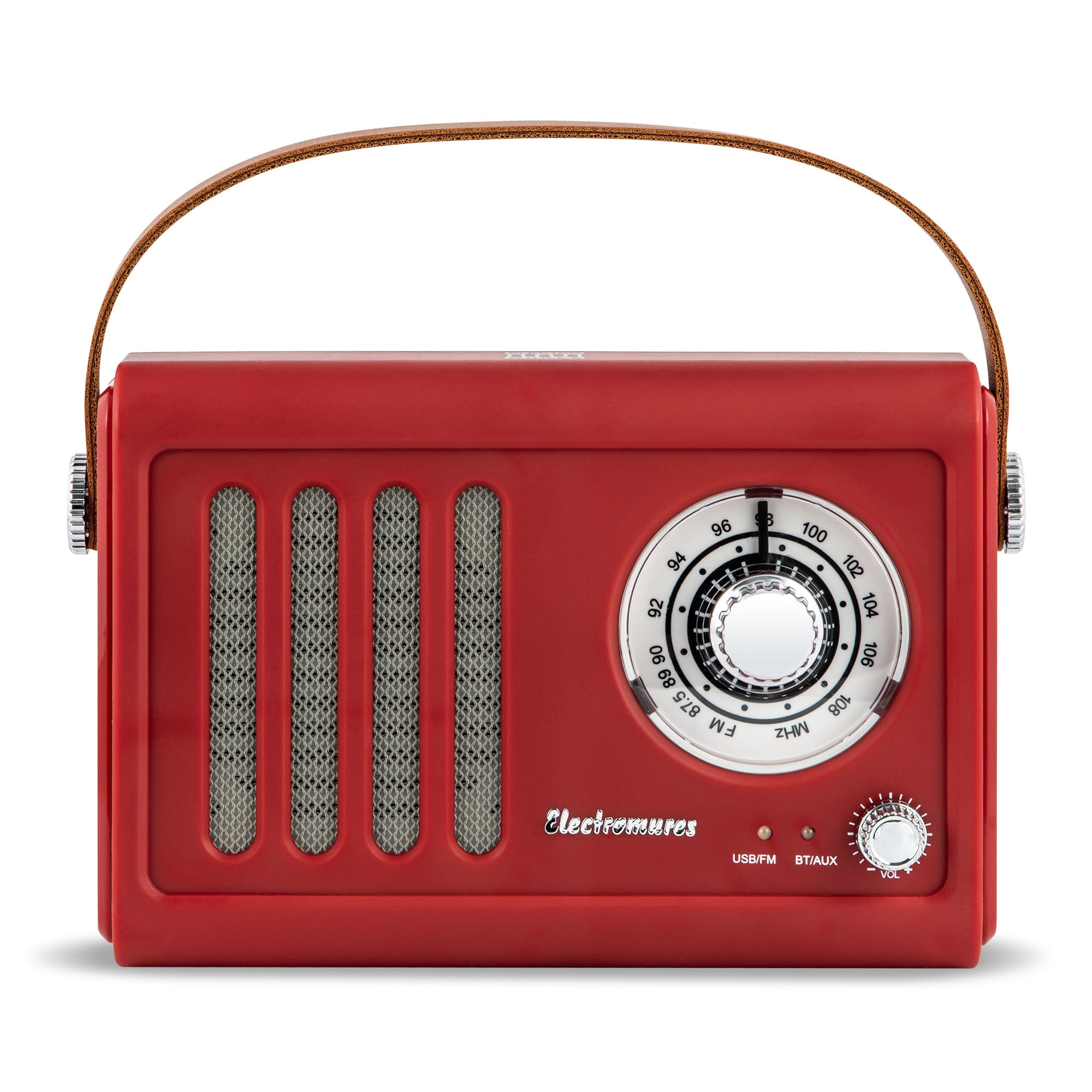 Radio retro cu difuzor Bluetooth Electromures EM 1006, 5V, Baterie ...