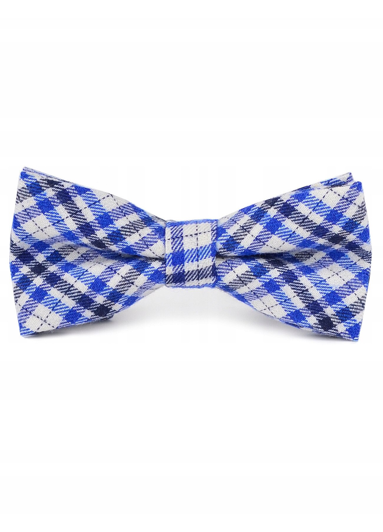Papion barbati albastru in carouri, 12x5cm, accesoriu elegant - eMAG.ro