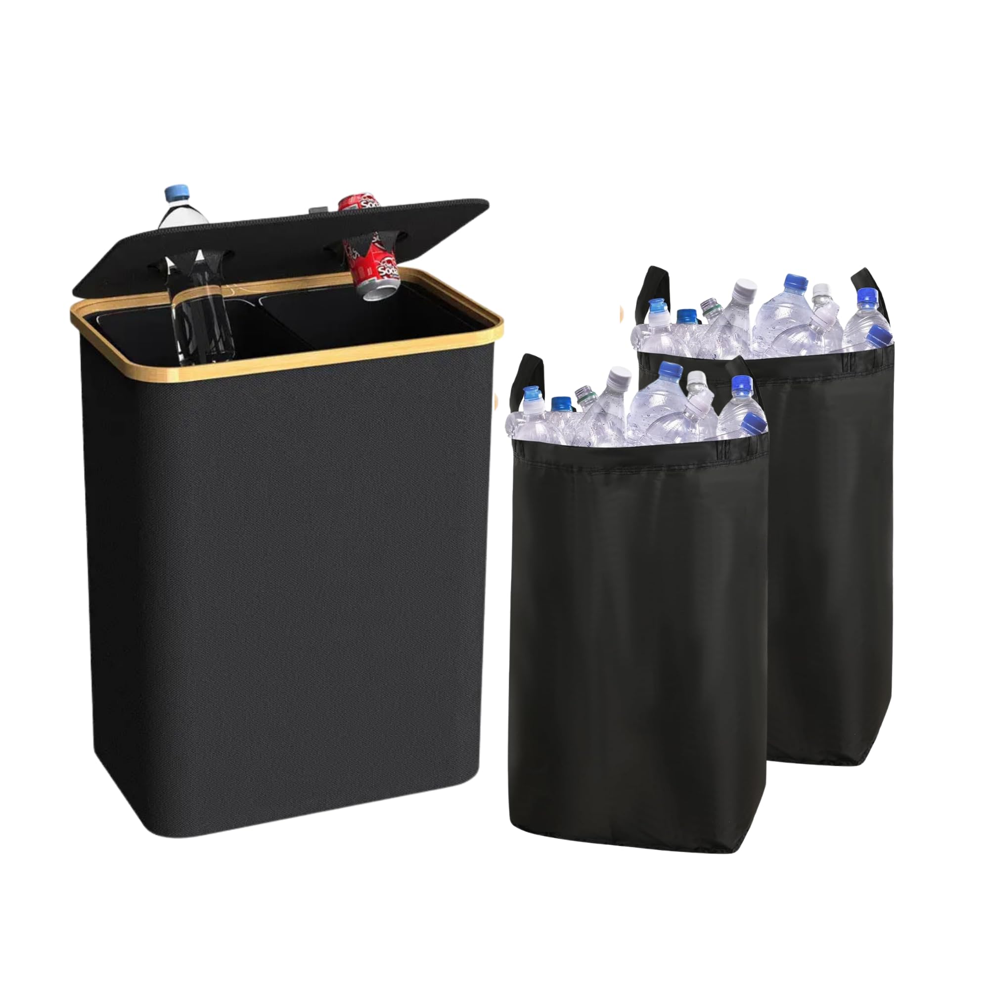 Cos de gunoi, 30 l, impermeabil, pentru sticle și doze, Solvva - eMAG.ro