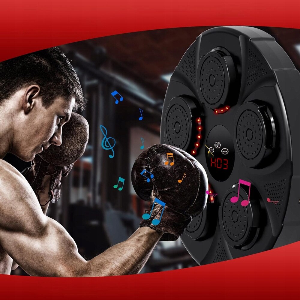 Aparat de Box Muzical cu LED, Montare pe Perete, Antrenament Acasa ...