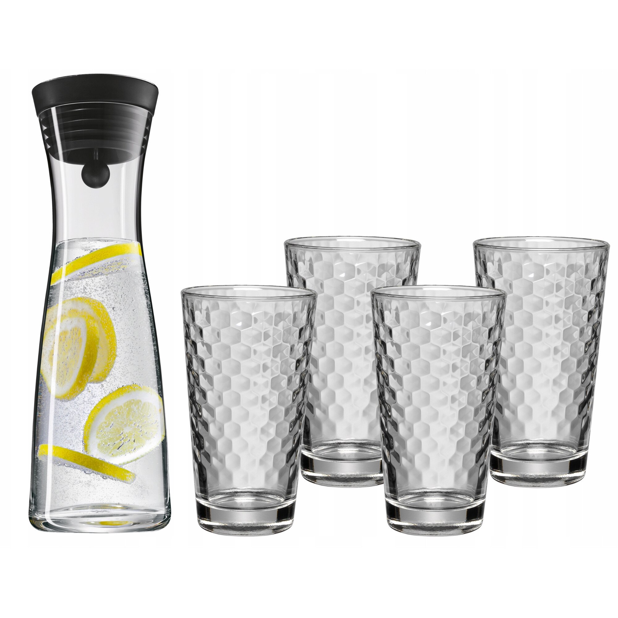 Set Karafa Basic WMF 1L cu 4 Pahare 275ml Cromargan - eMAG.ro