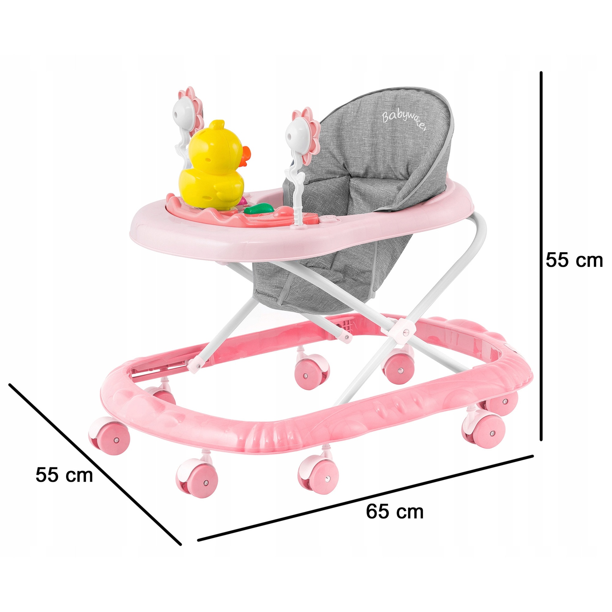Premergator interactiv pentru copii, model V23, roz, 4 trepte de ...