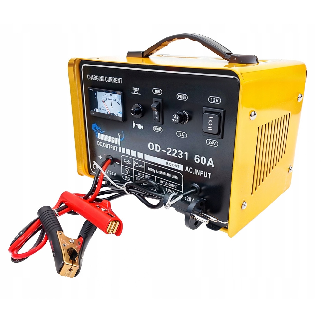Redresor auto Ondragon 60A 12/24V cu functie de pornire, capacitate 30 ...