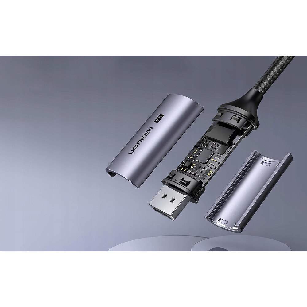 Ugreen USB-C DisplayPort 8K 60Hz kábel, fekete, 3m - eMAG.hu