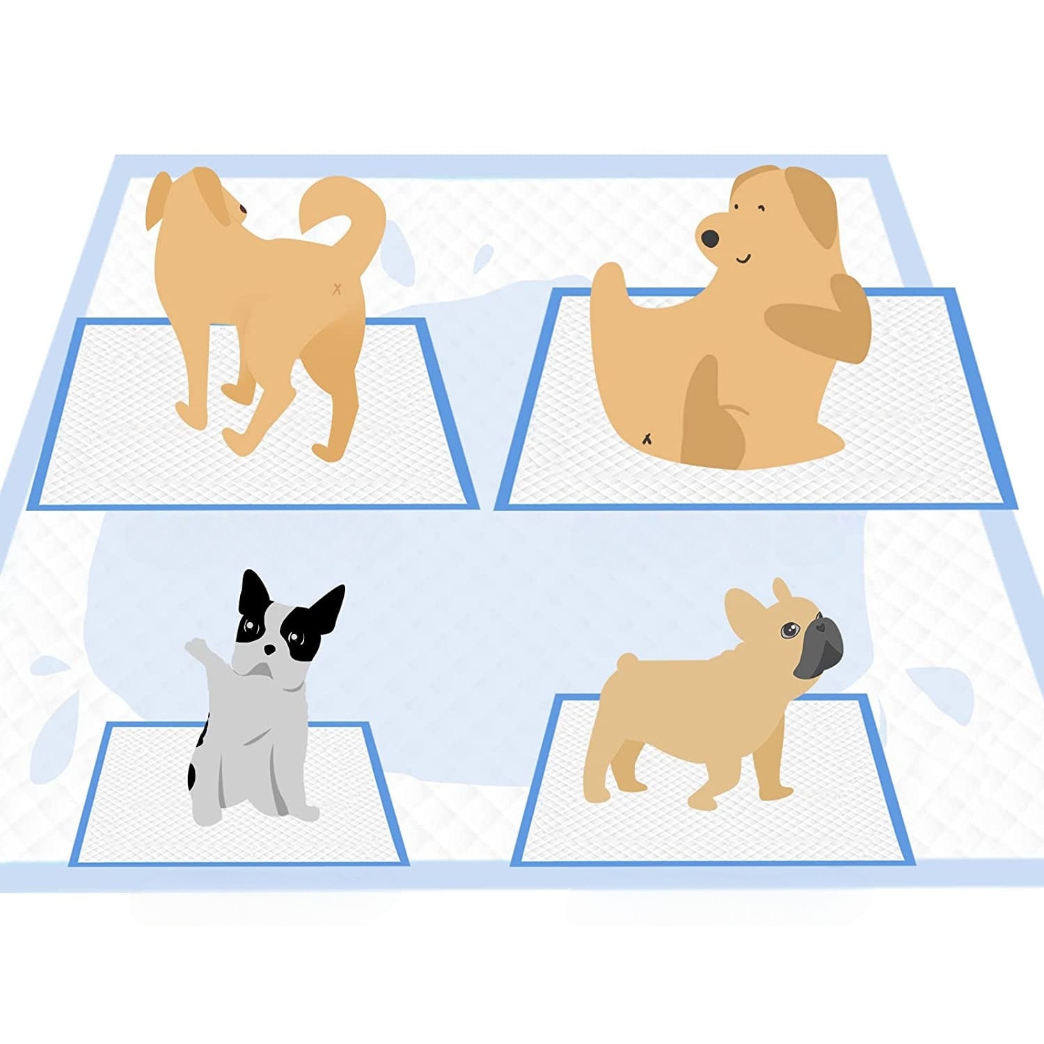 Set 100 bucati asternuturi higienice 60x60 cm pentru caini, cu rola de ...