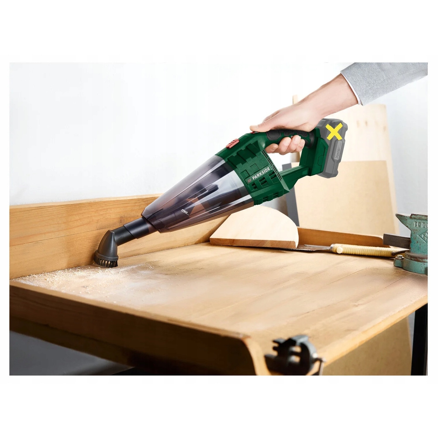 Aspirator portabil 2 in 1 Parkside PWD 20-Li, pentru umed si uscat, 650 ...