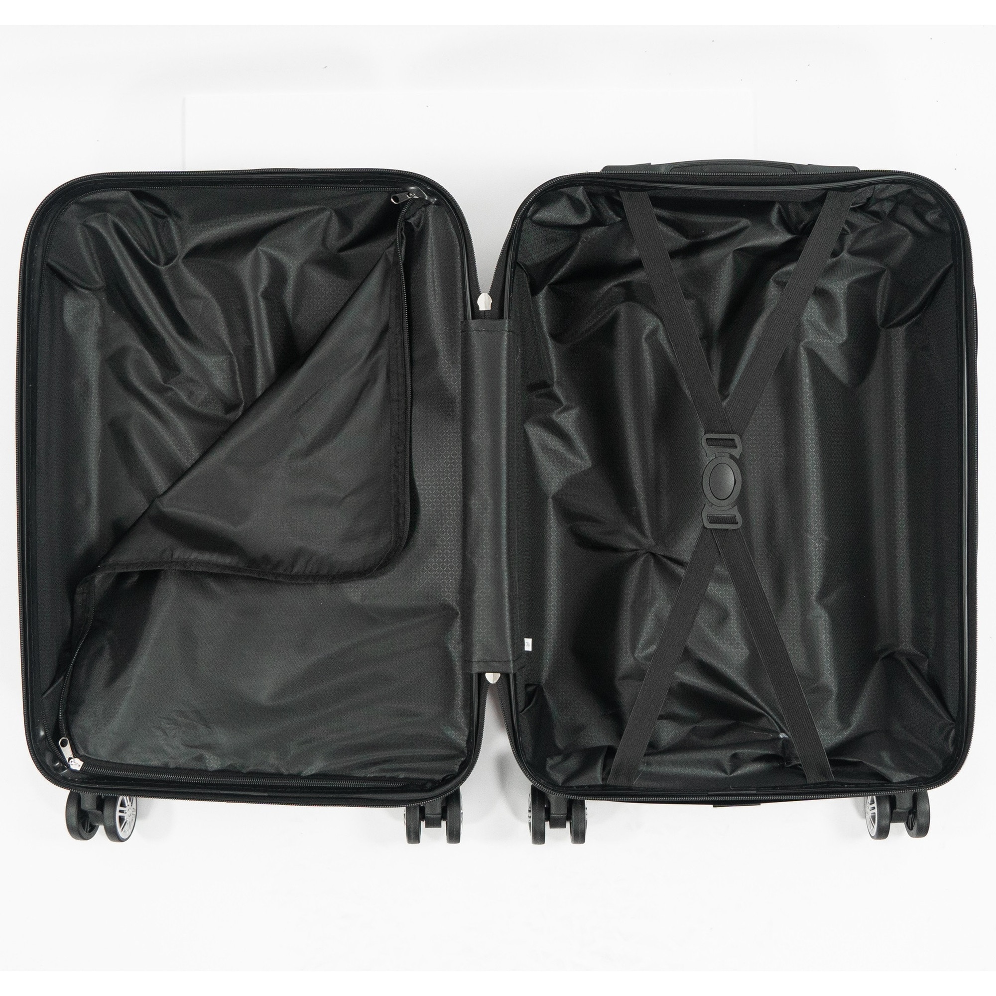 Valiza de cabina Artnico 34 l, 55x40x20 cm, neagra, cu 4 roti si ...