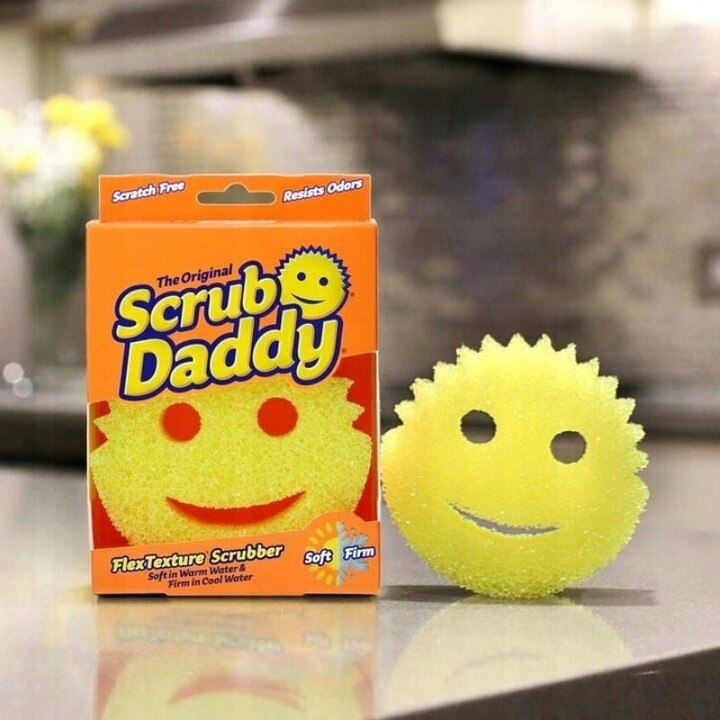 Set 2 bureți Scrub Daddy Original, FlexTexture, 10x10x4cm, universal ...