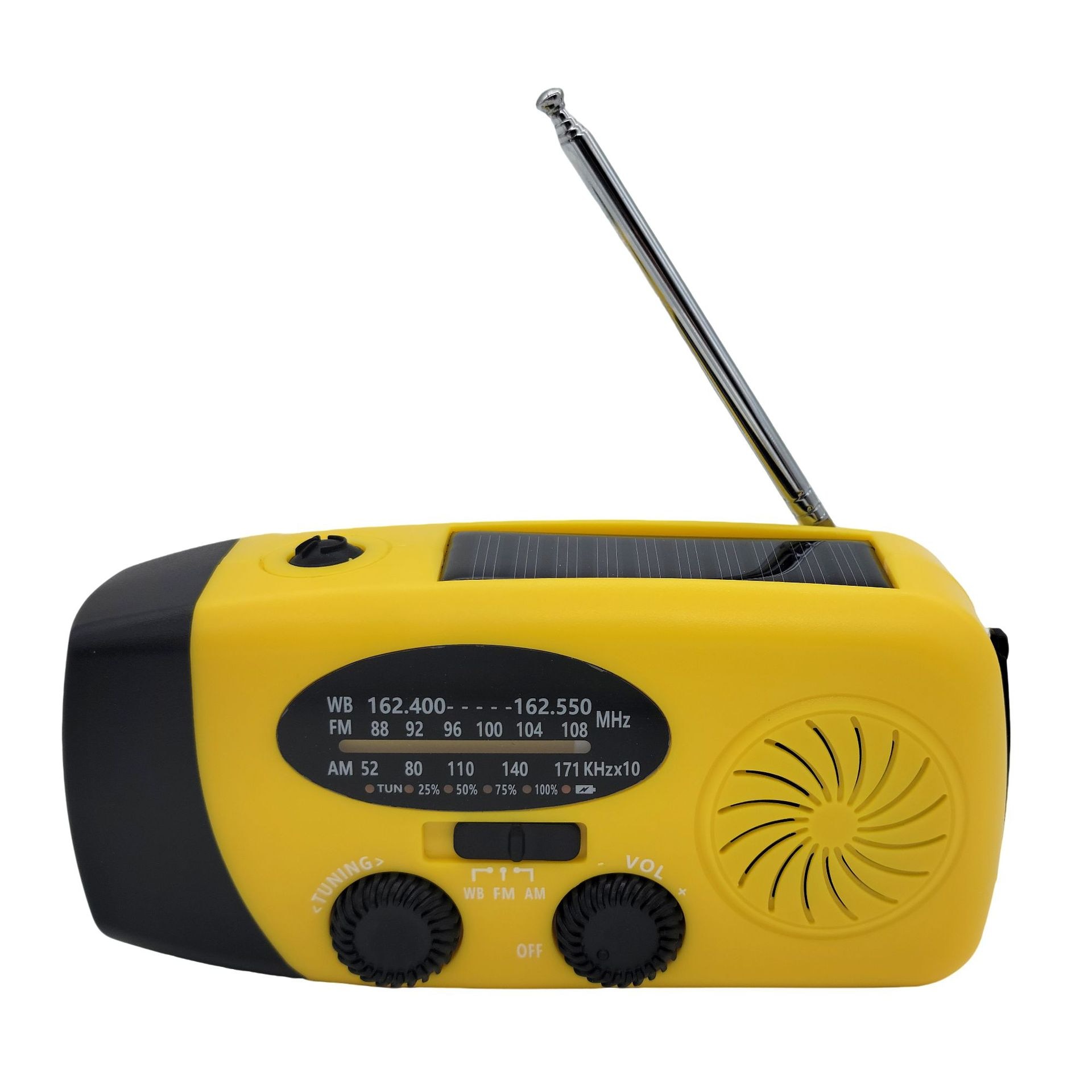 Radio portabil multifunctional cu manivela, galben, 6000mAh - eMAG.ro