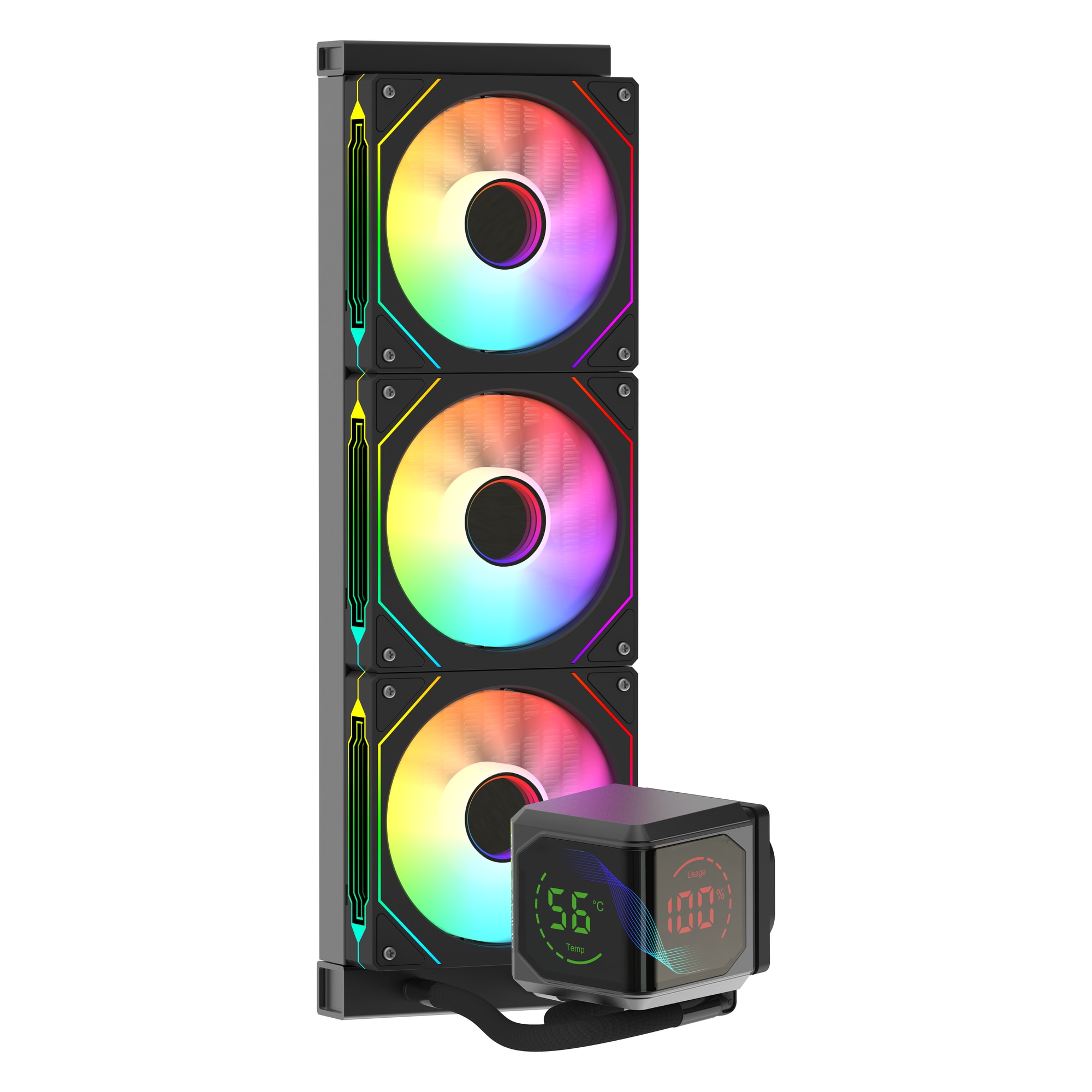 Охладител за процесор AIO ProGaming IcePulse360, дигитален дисплей със ...