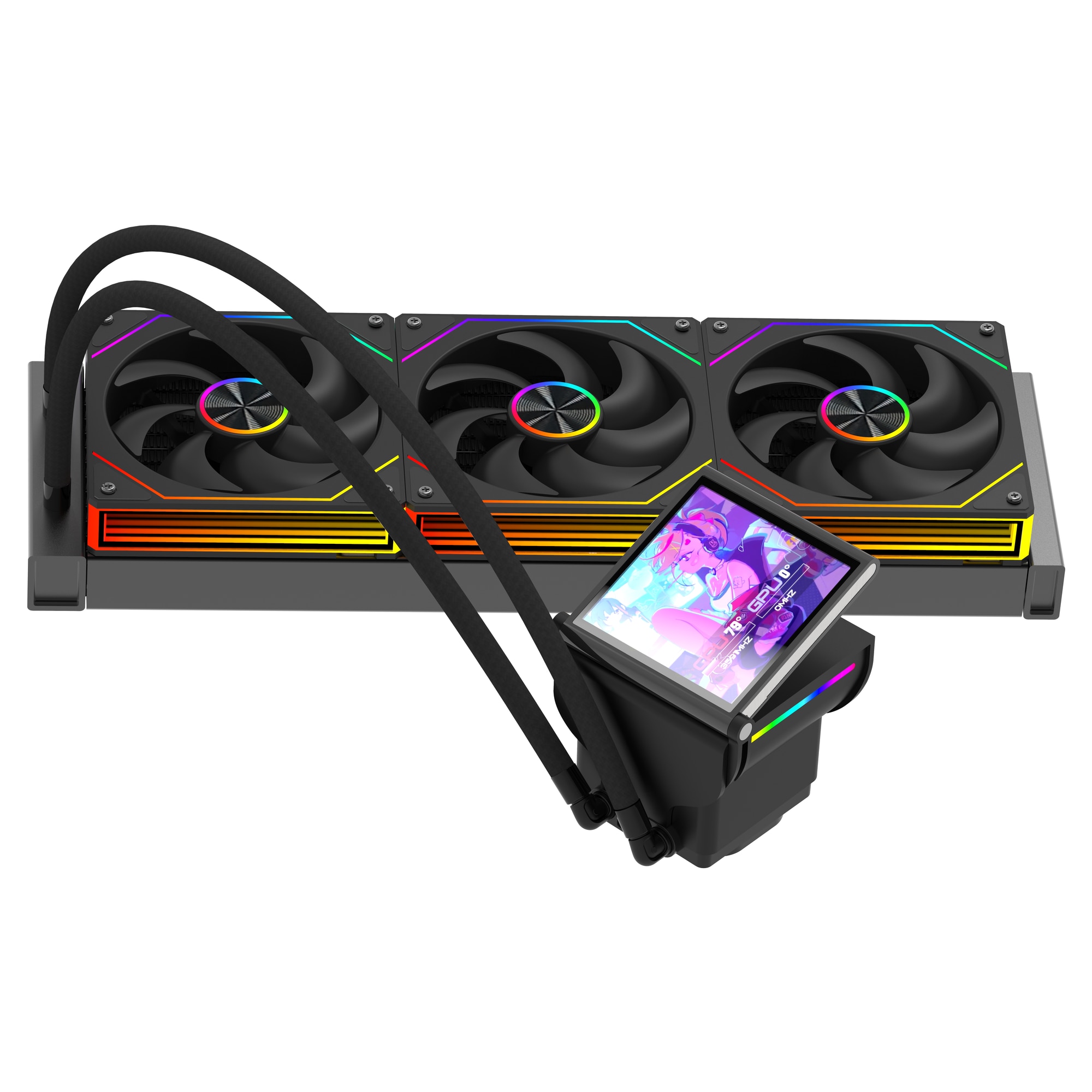 Cooler Procesor (CPU) AIO ProGaming Glacier View 360, Display LCD 4.0 ...