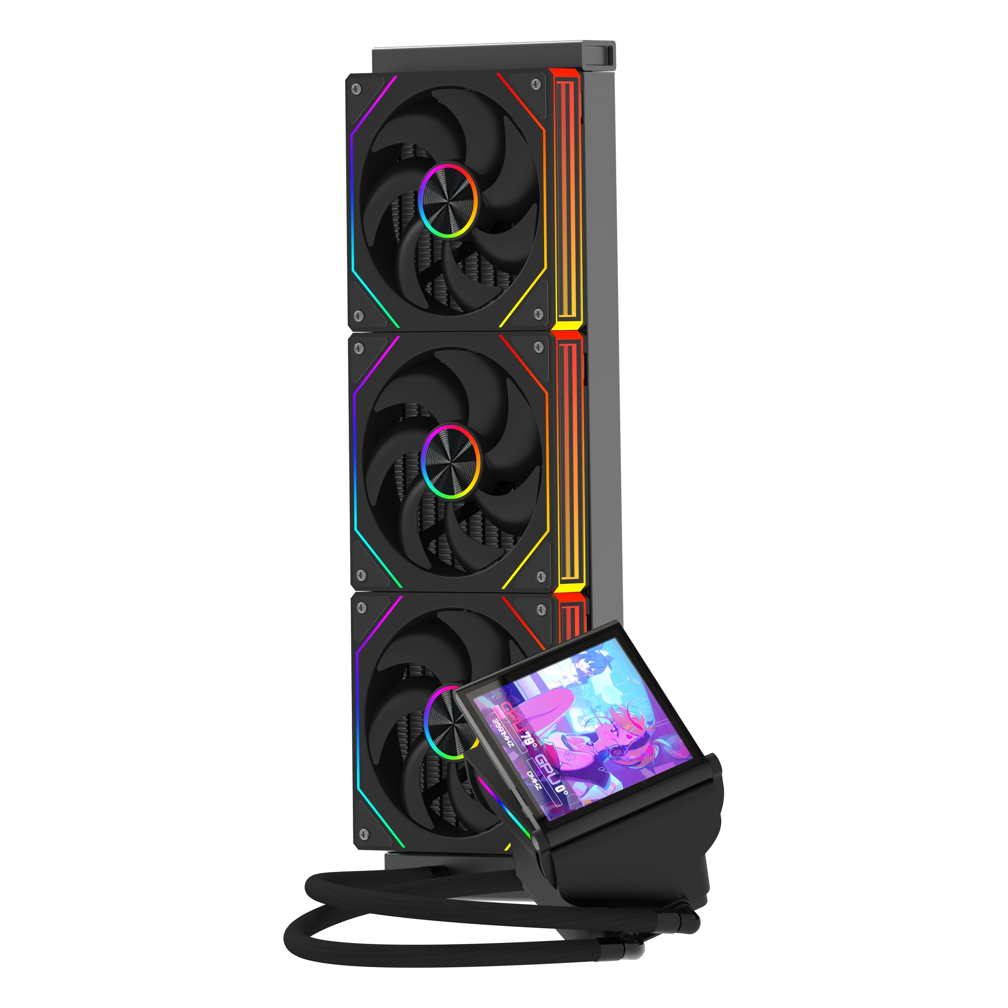 Cooler Procesor (CPU) AIO ProGaming Glacier View 360, Display LCD 4.0 ...