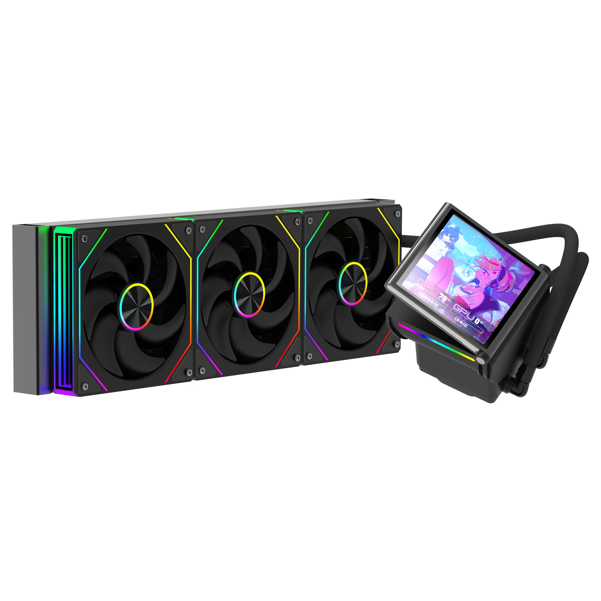 Cooler Procesor (CPU) AIO ProGaming Glacier View 360, Display LCD 4.0 ...