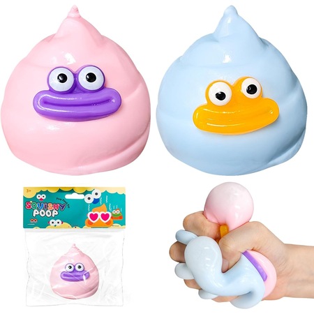 Set 2 Pile Antistres Squishy Poo Monster, 6x5.5cm, TPR, design amuzant ...